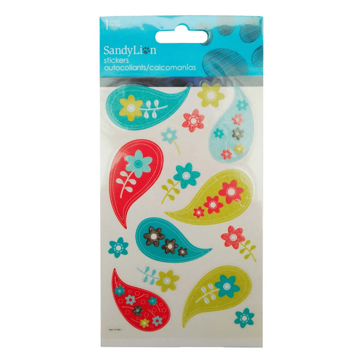 10 Pack Glitter Paisley Clear Stickers, Add Vivid Color, Shimmer, Life ...
