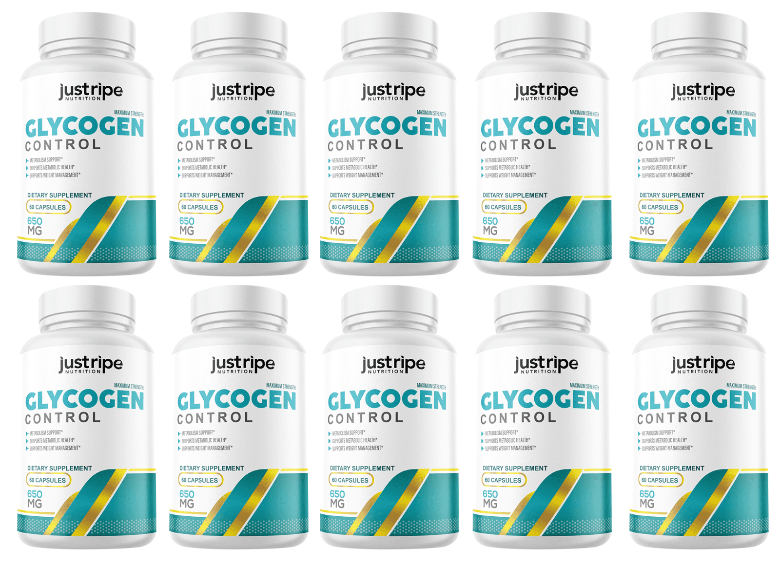 10 Pack Glycogen Control Blood Capsules Blood Sugar Control - 60 ...