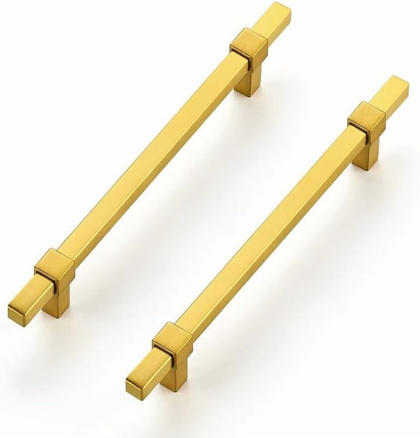10 Pack Gold Cabinet Handles - 6-1/4" Hole Center Cabinet Pulls Drawer ...