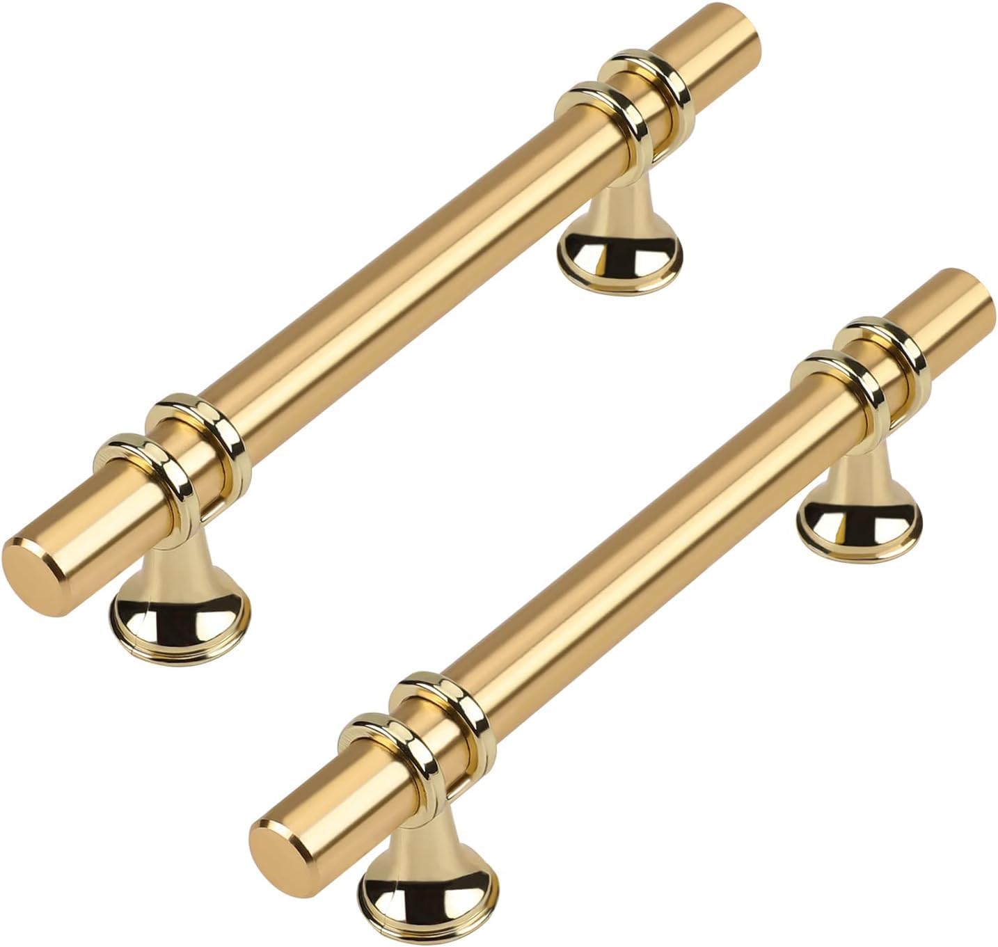 10 Pack Gold Cabinet Handles, Brushed Brass Cabinet Pulls Kitchen ...