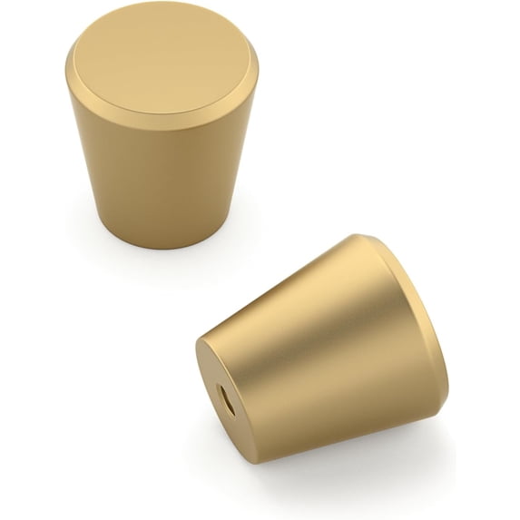 10 Pack Gold Knobs Brushed Brass Cabinet Knobs Small Drawer Pulls Round ...