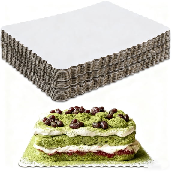 10 Pack Greaseproof Cake Boards, 10 x 14in Corrugated Single Wall Cake ...