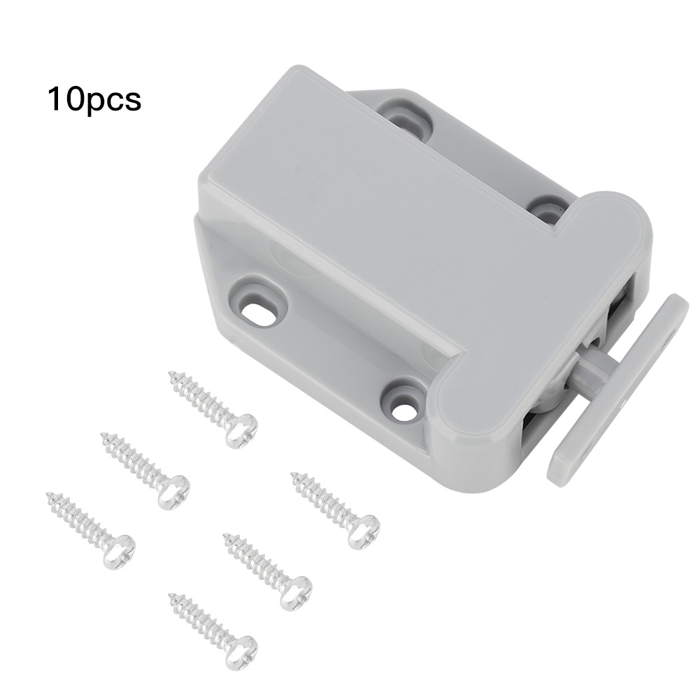 10 Pack Grey Self-Locking Rebound Door Latches for Cabinets, Drawers ...