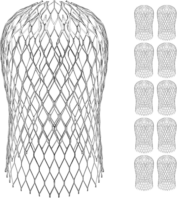 10 Pack Gutter Downspout Guards 3.5 Inch Adjustable Aluminium Filter ...