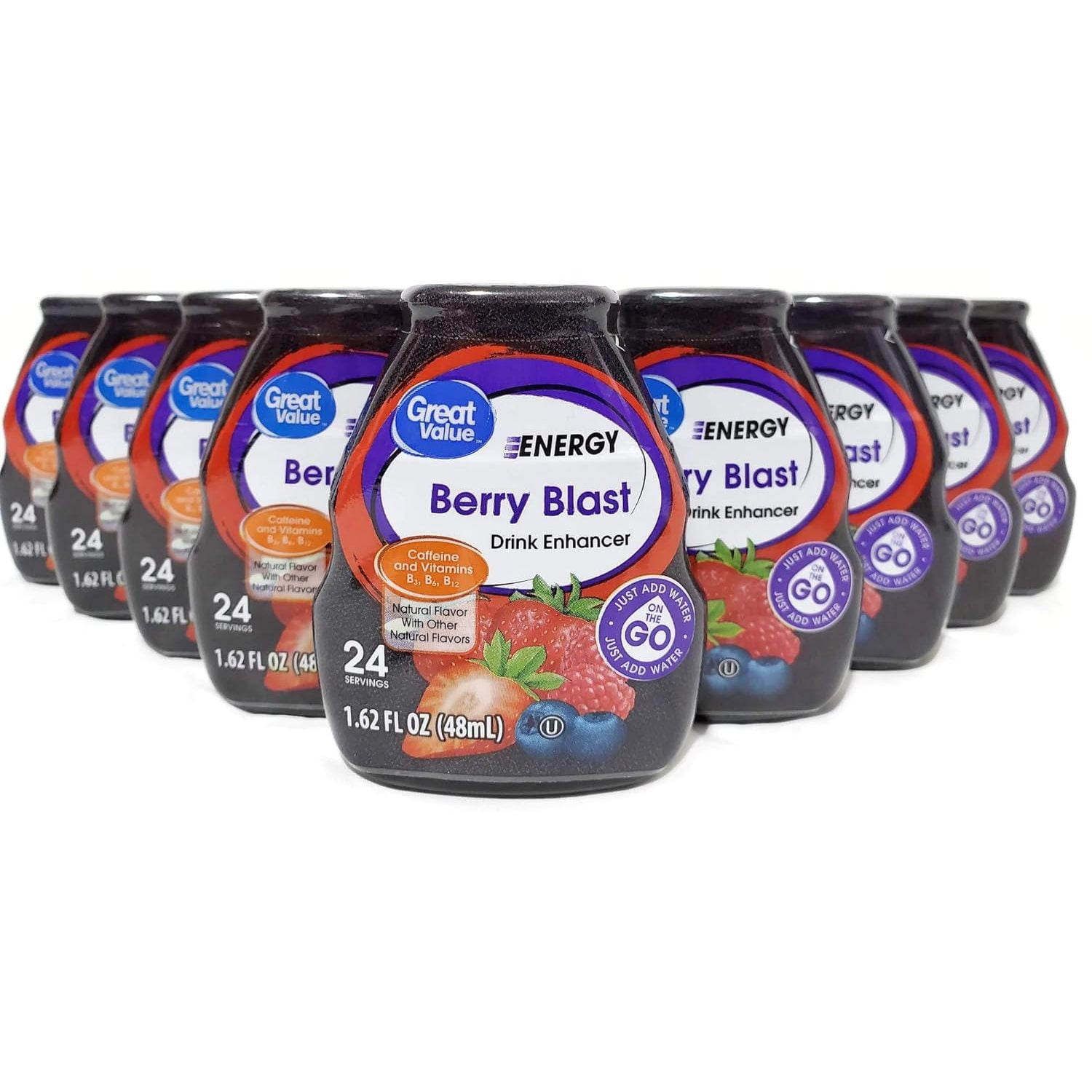 (10 Pack) HZJF Energy Drink Enhancer, Berry Blast, 1.62 fl oz - Walmart.com