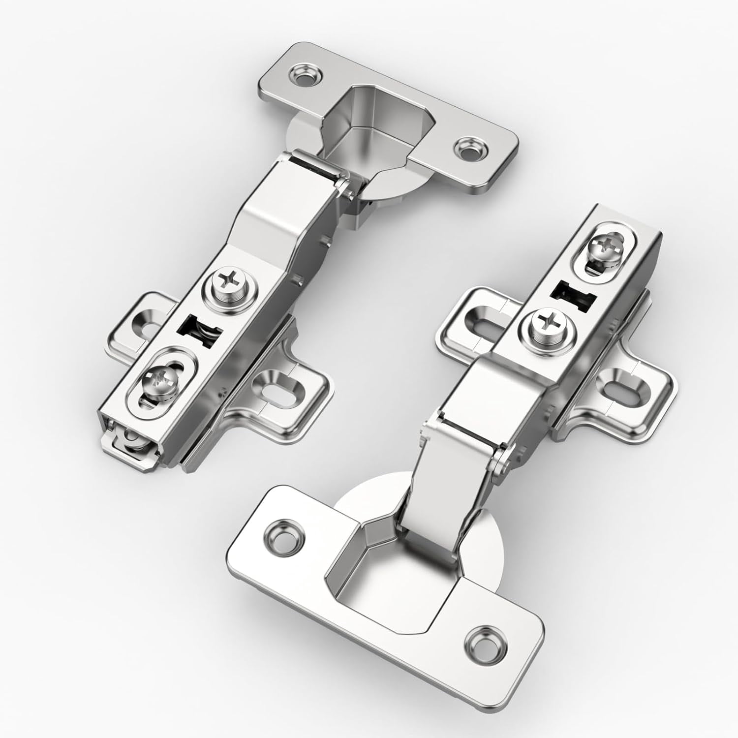 10 Pack Half Cover Soft Close Cabinet Hinges Silent Hydraulic, Heavy ...