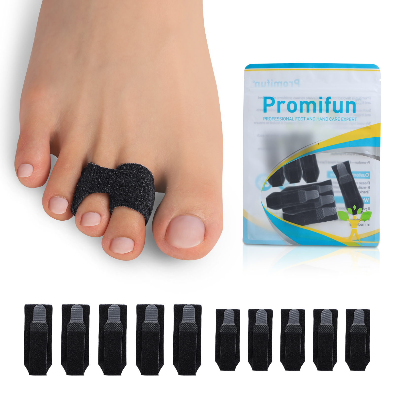 Promifun 10 Pack Hammer Toe Corrector Toe Splint for Broken Toes,Brace ...