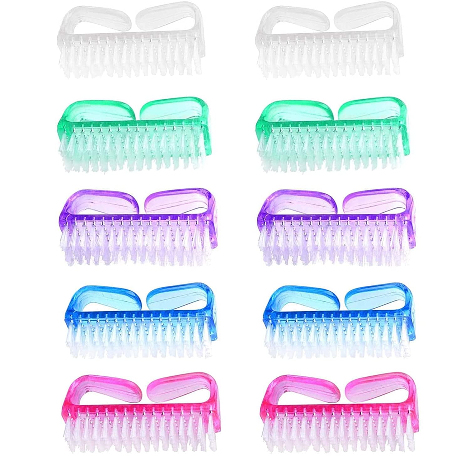10 Pack Handle Grip Nail Brush, Nail Brushes Hand Fingernail Brush ...