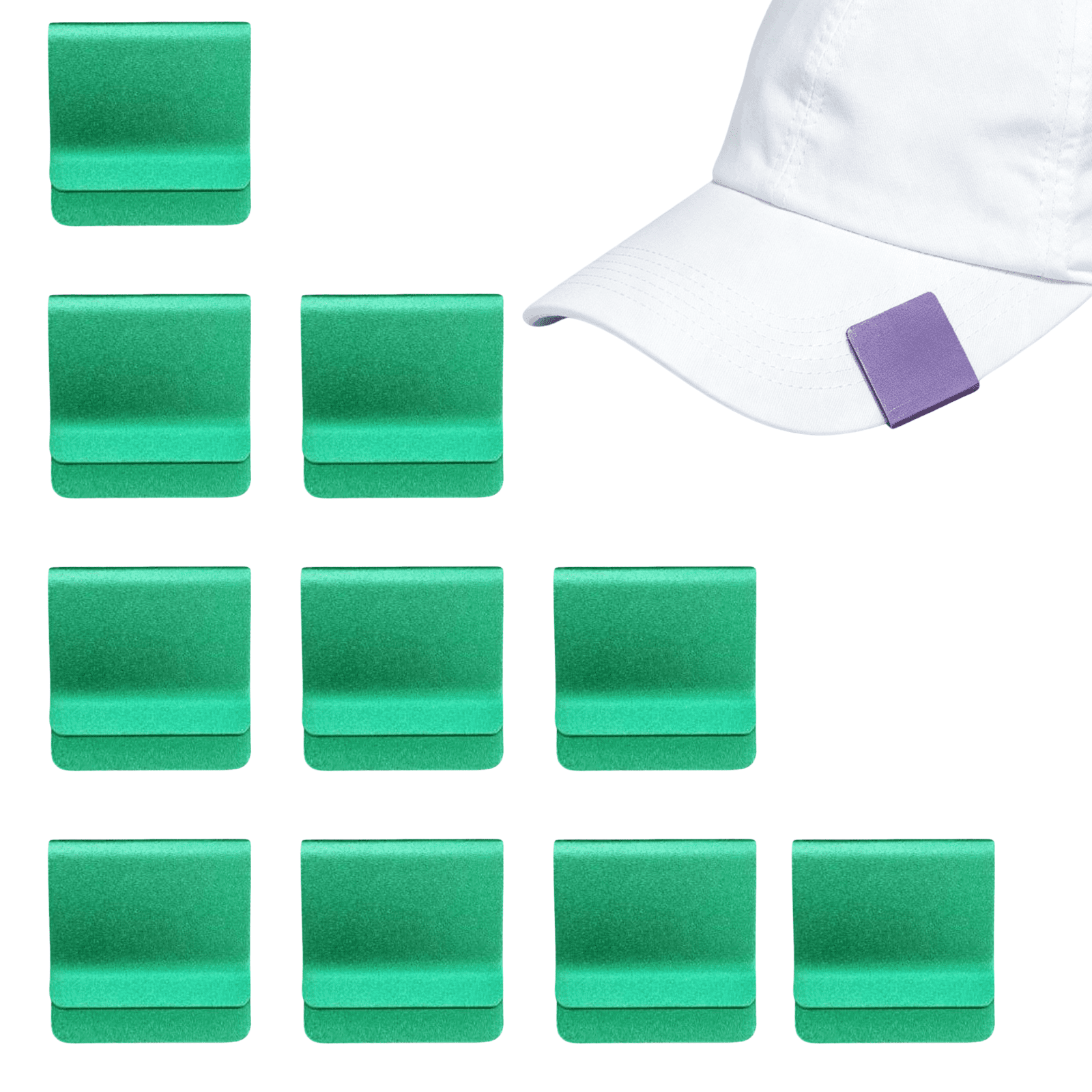 10 Pack Hat Brim Clips, Blank Anodized Aluminum Hat Blanks for Laser ...