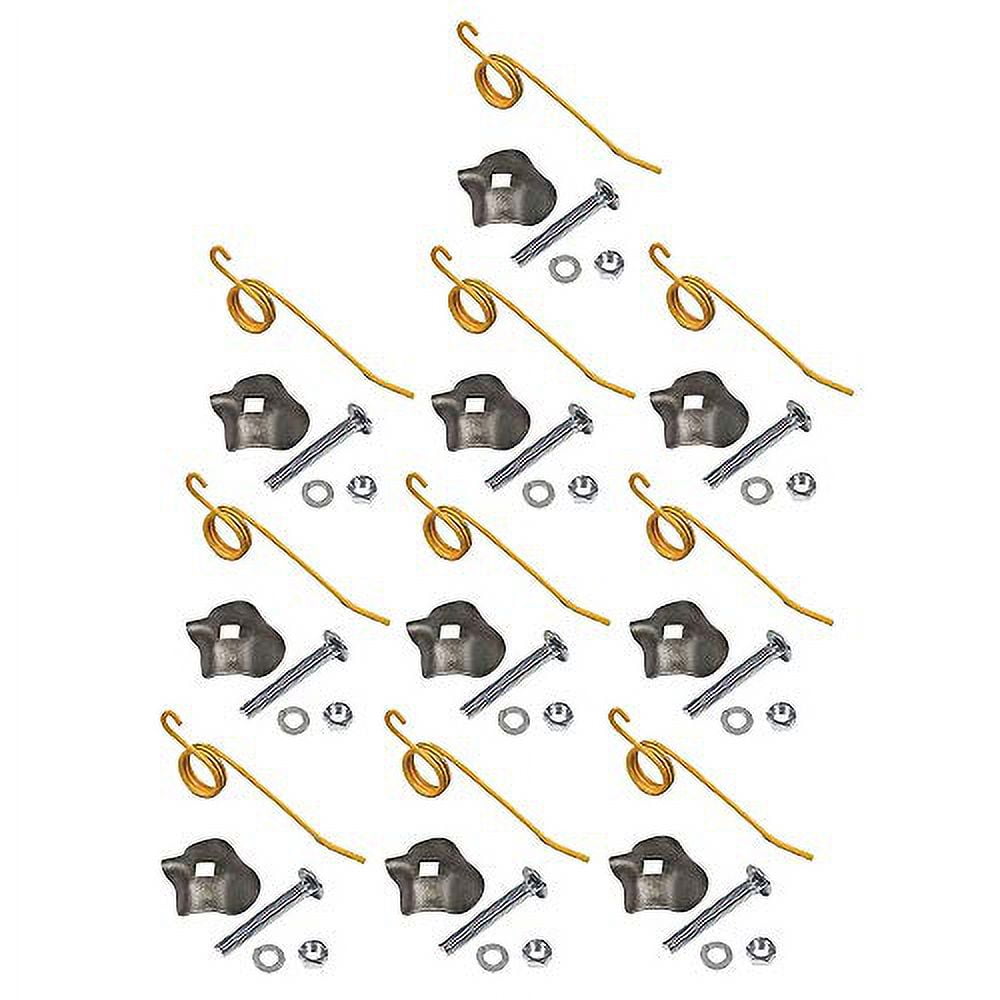 10 Pack Hay Rake Teeth and Hold Down Clips Fits New Holland 258 256 57 ...