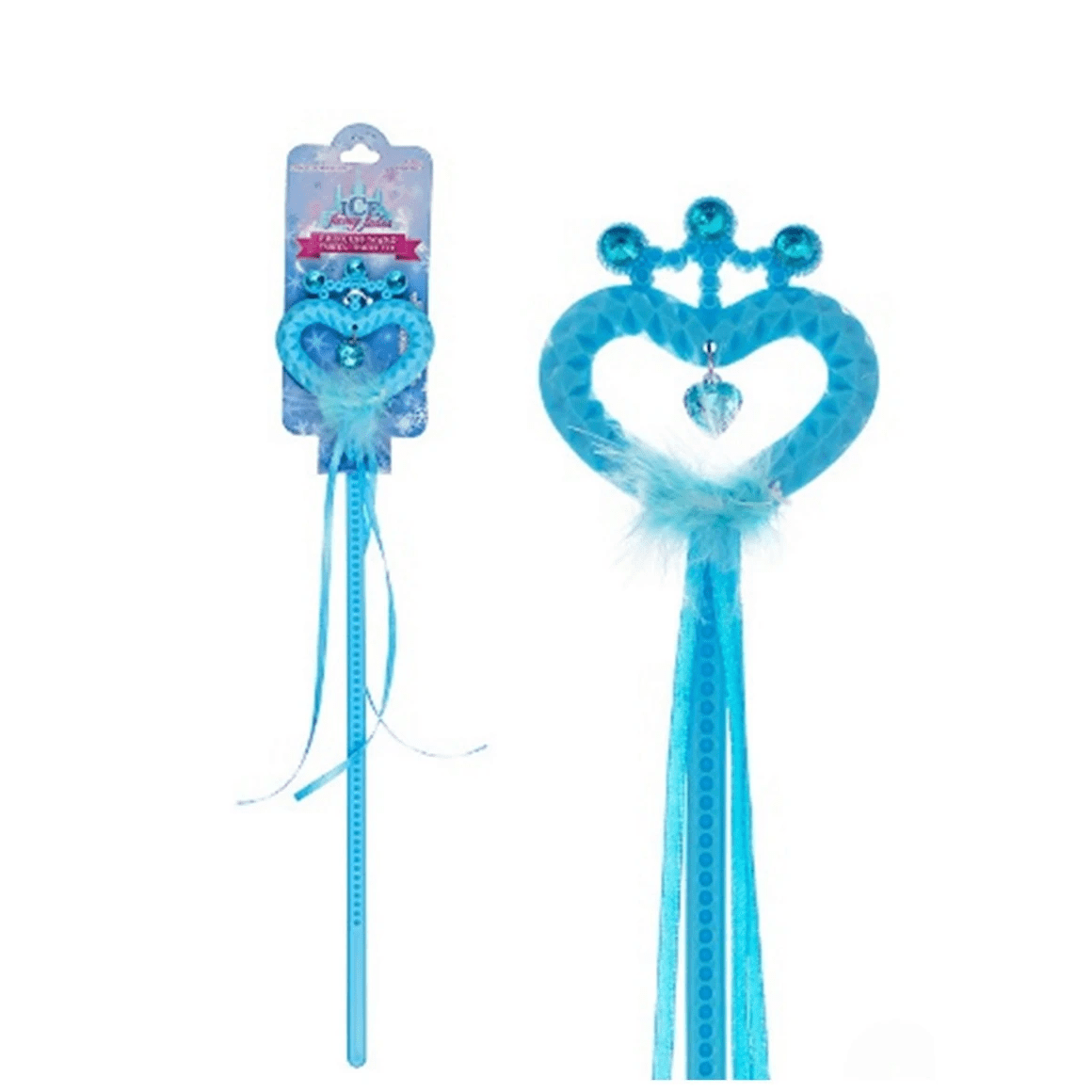 10 Pack Heart Wand, Streamers, Heart Topper with Crown, Glitter Gems ...