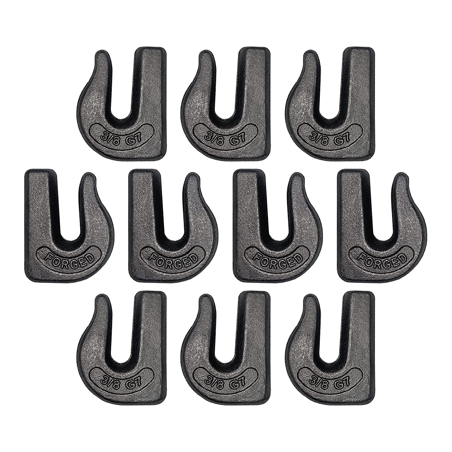 10 Pack Heavy Duty 3/8" Weld On Grab Hook, Grade 70 Clevis Chain Hook ...