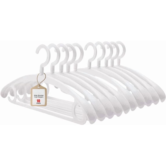 10 Pack Heavy Duty Coat Hangers 25lb Load Capacity Swivel Suit Clothes ...