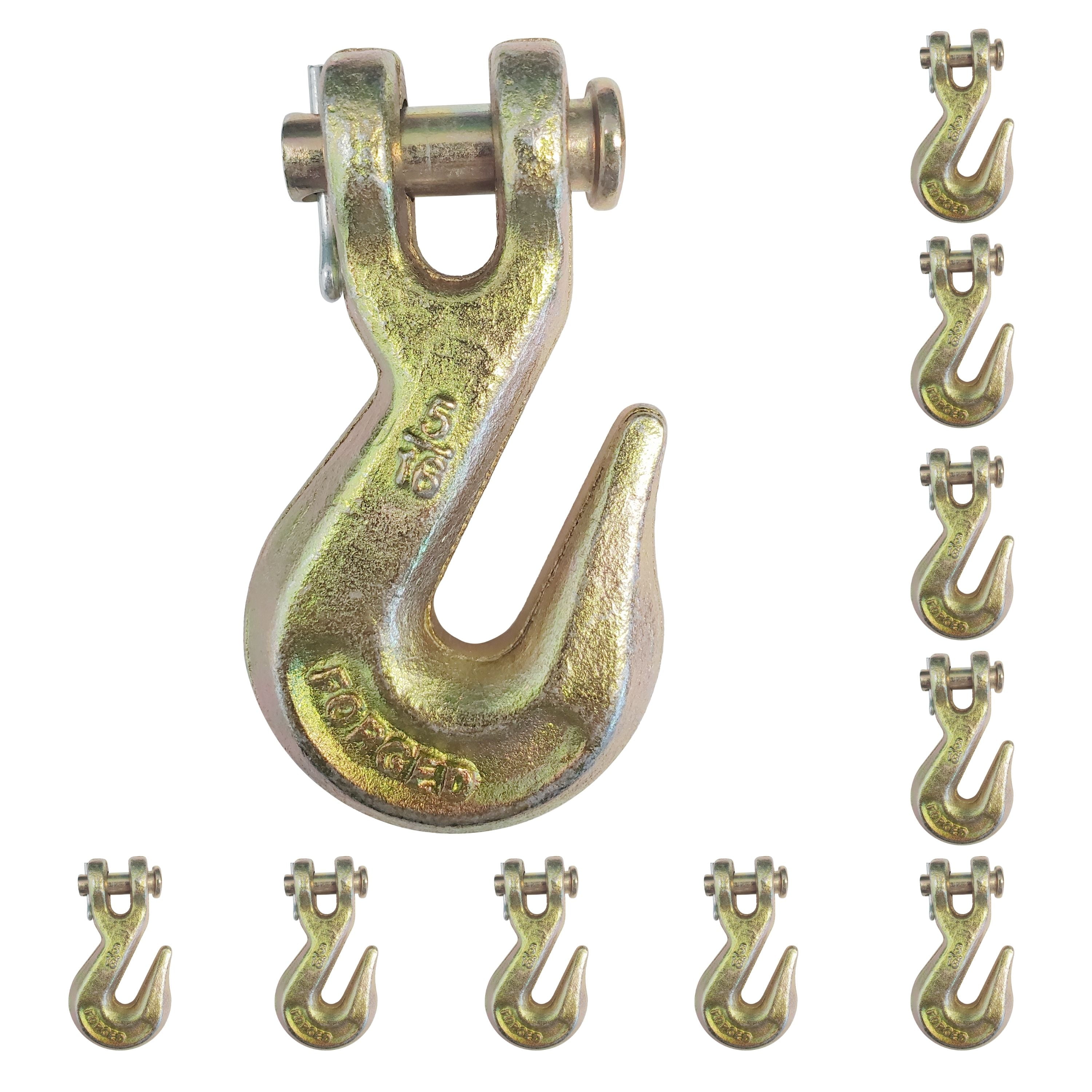 Free Shipping! 10 Pack Heavy Duty G70 5/16" Clevis Grab Hook Flatbed ...