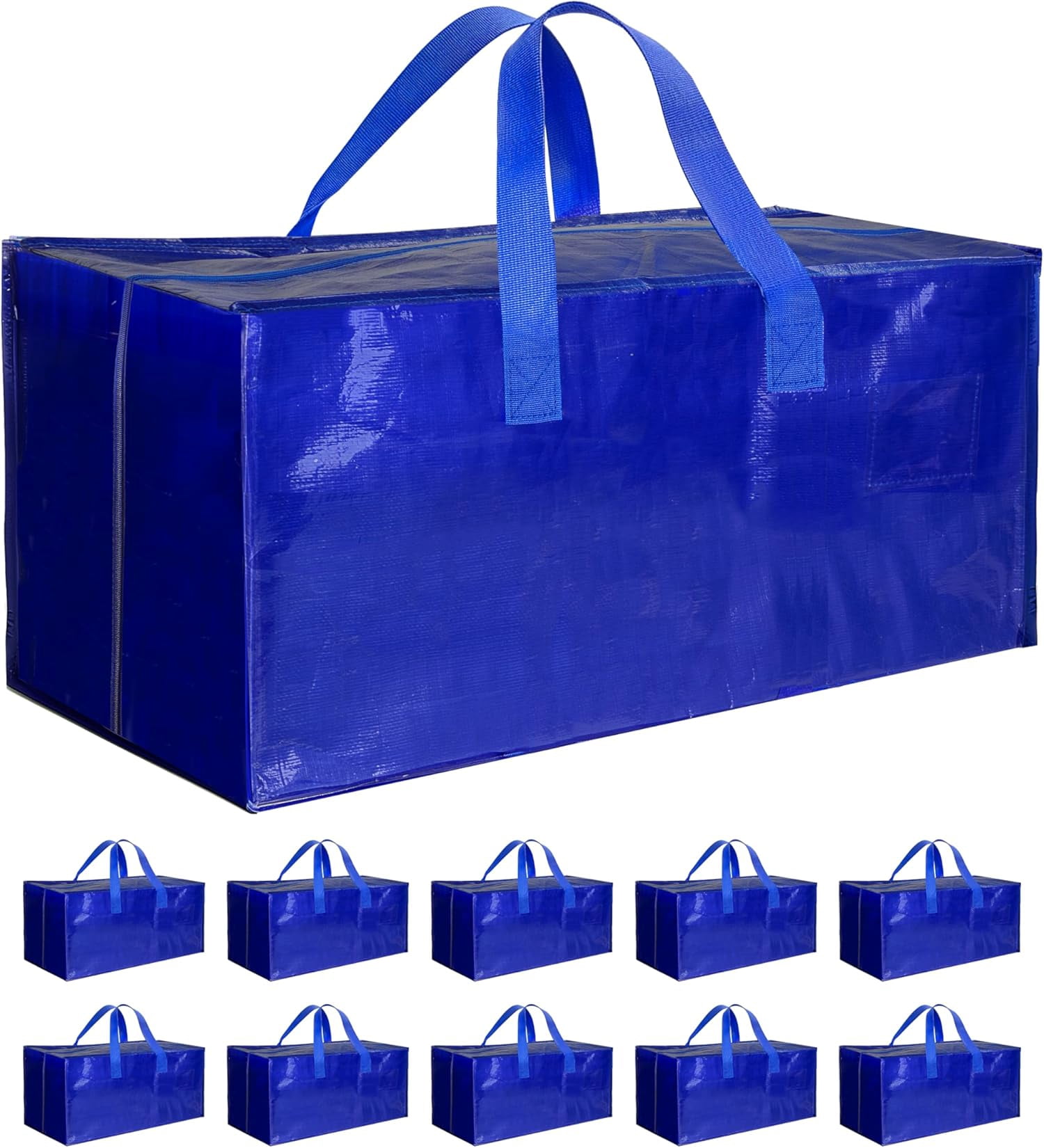10 Pack Heavy Duty Moving Bags with Backpack Straps, Handles & Zippers ...