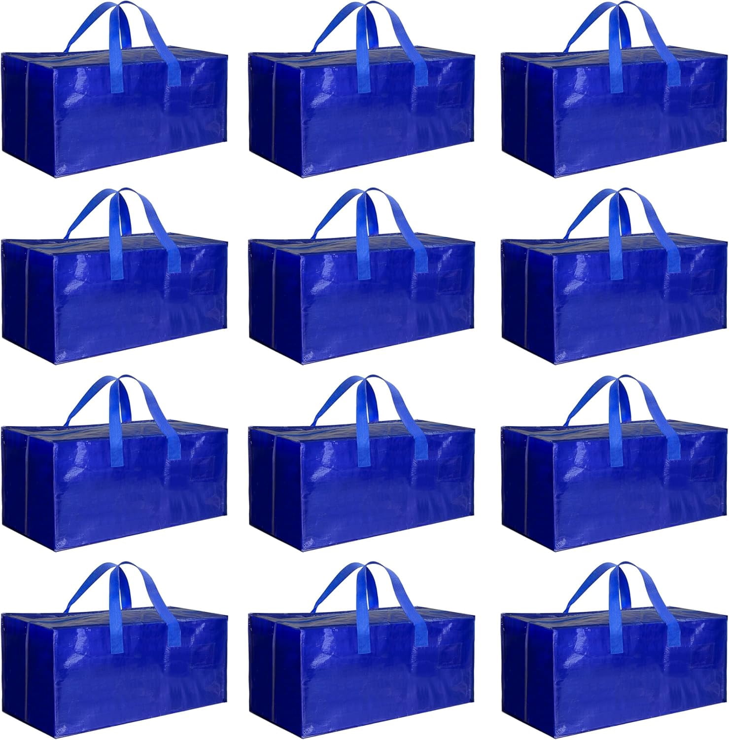 10 Pack Heavy Duty Moving Bags with Surround Carrying Handles, Lid ...