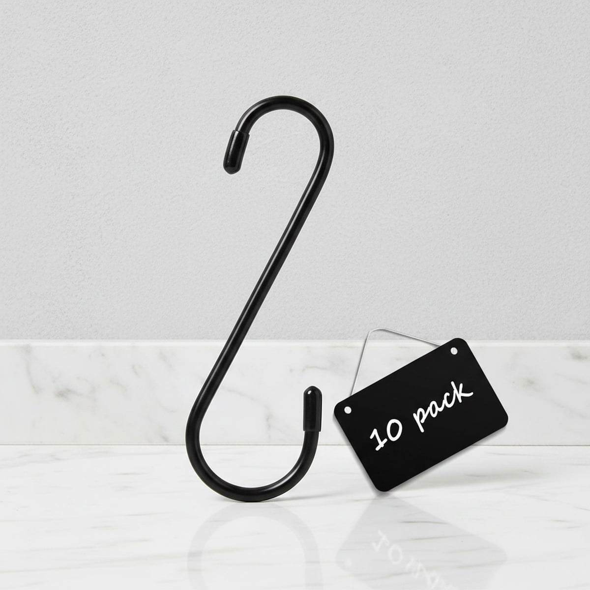 10 Pack Heavy Duty S Hooks, Vinyl Coated Large S Hook for Hanging ...