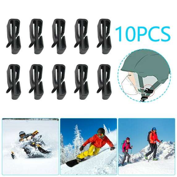 10 Pack Helmet Mask Clips, Ski Mask Hook Attachments, Universal Mask Holder for Ski Snowboard ...