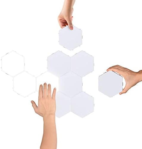 10 Pack Hexagon Light Panel White Hexa Wall Lights Touch Sensitive ...