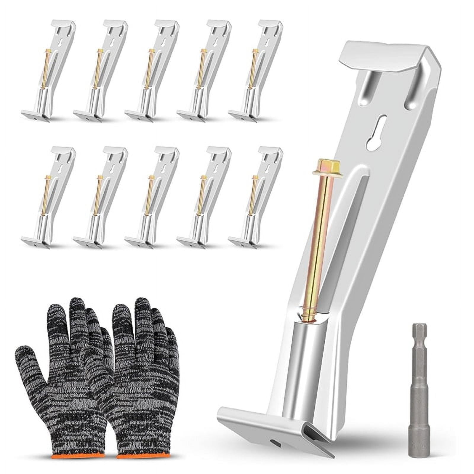 10-Pack Hidden Gutter Hooks with Rust-Proof Screws and Clips for 5 Inch ...