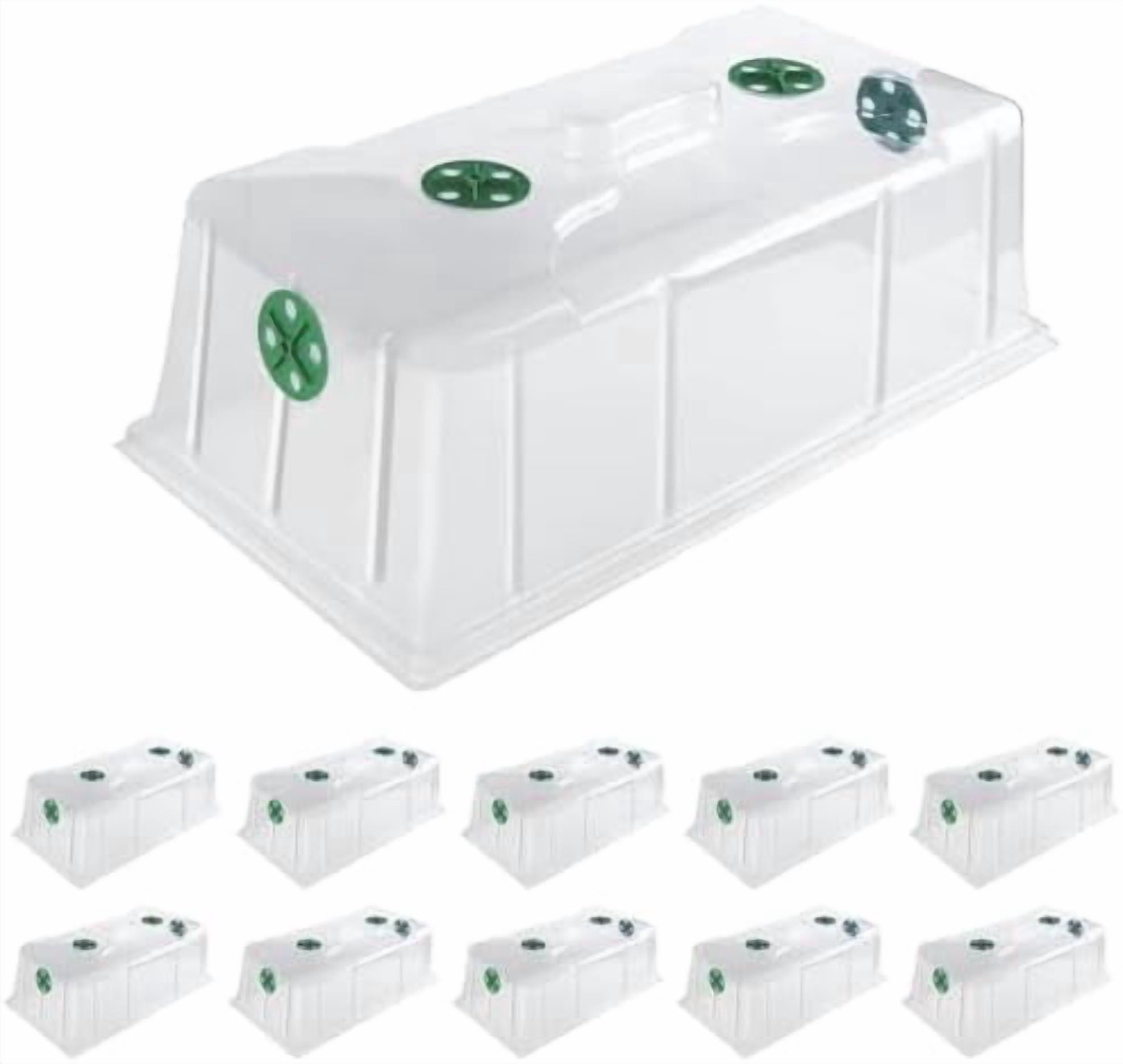 10 Pack Humidity Dome 7" Tall Extra Strength, 1020 Growing Trays Cover ...