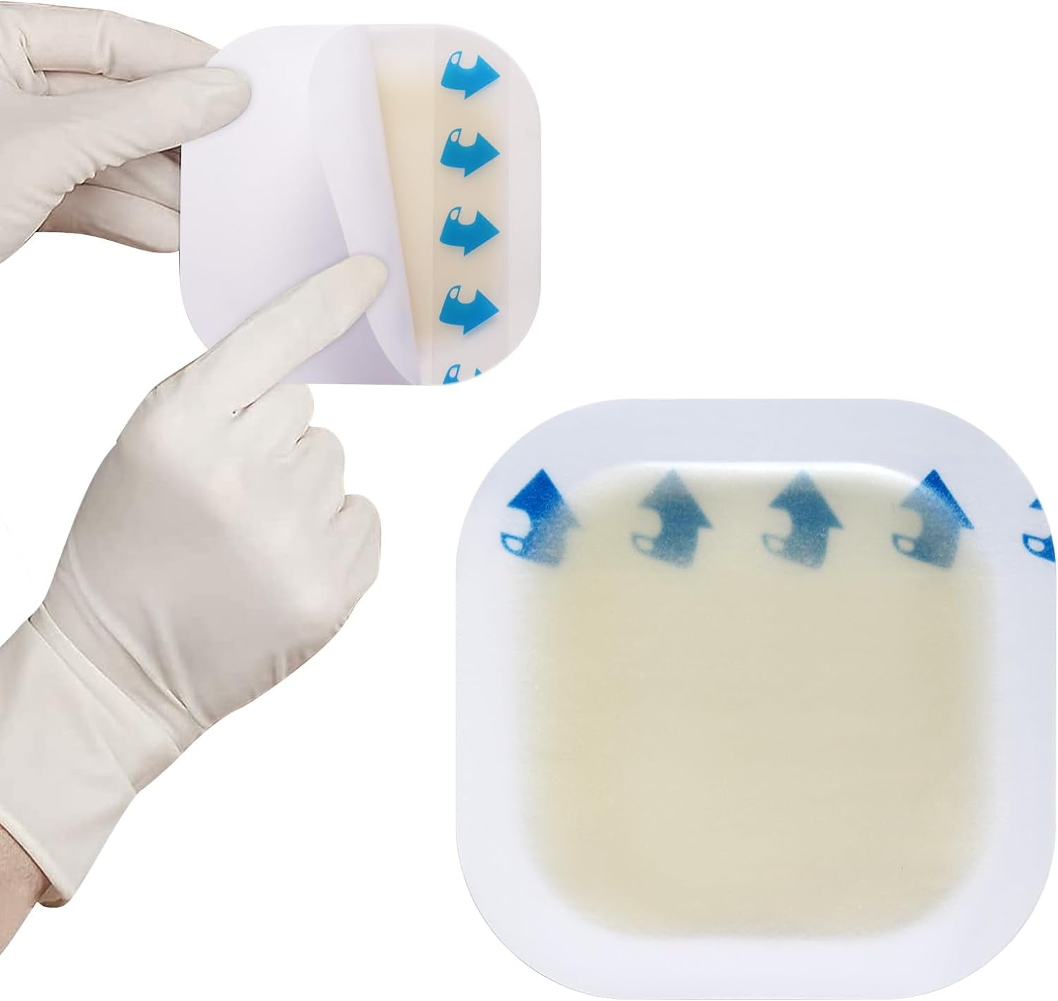 10 Pack Hydrocolloid Dressing 4x4 Inch Large Patch Bandages Self ...