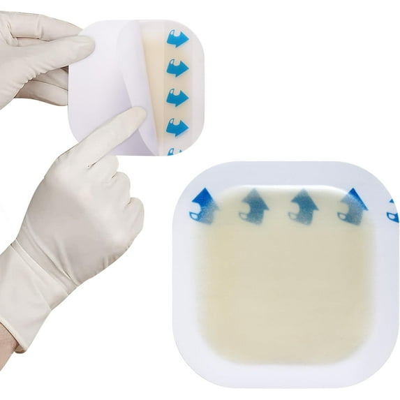 10 Pack Hydrocolloid Dressing 4x4 Inch Large Patch Bandages Self ...