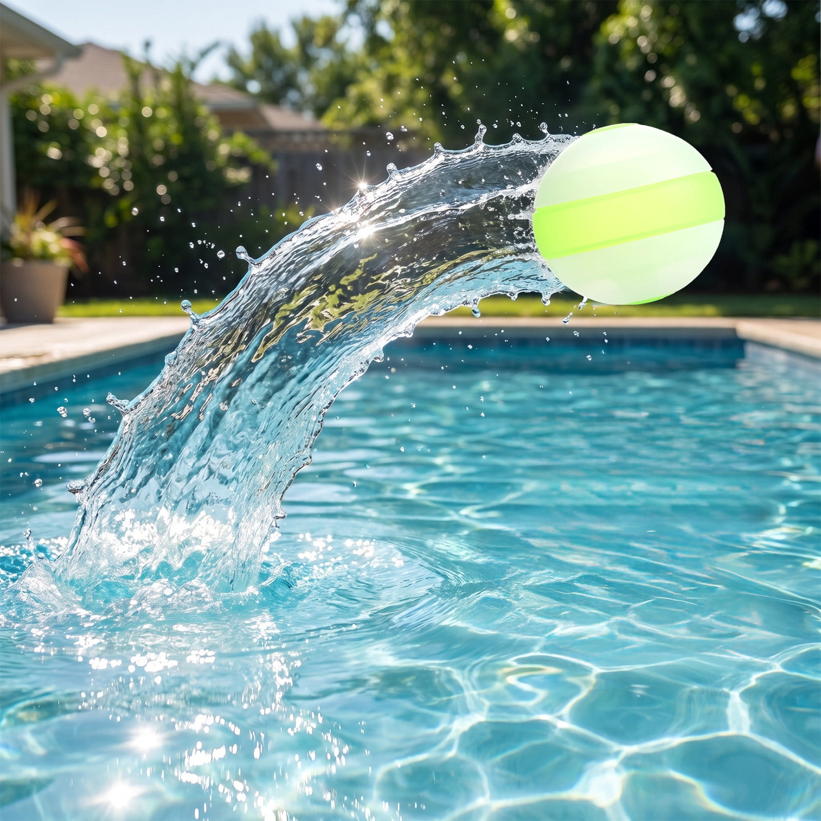 10 Pack Inflatable Double-Opening Silicone Water Ball For Outdoor Pools ...