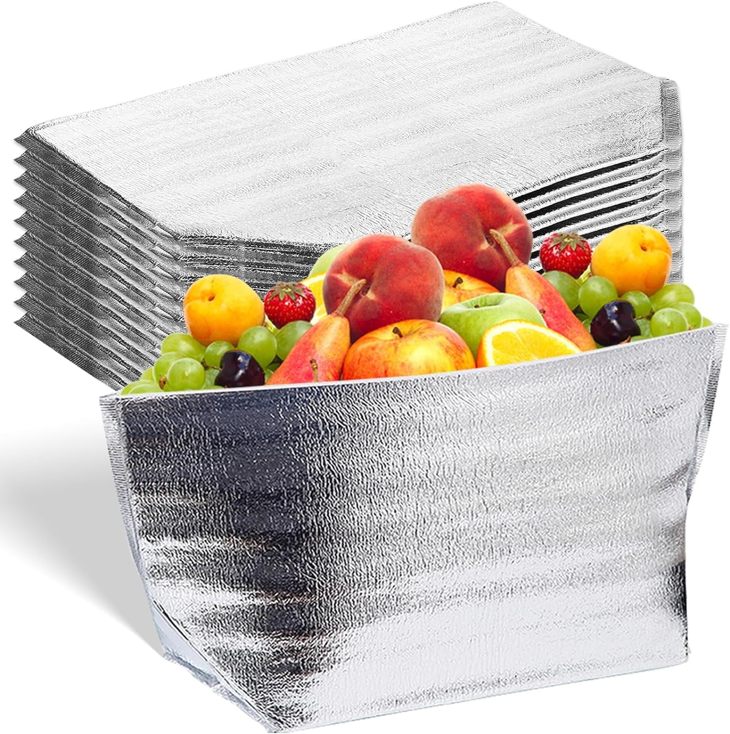 10 Pack Insulated Shipping Bags, Thermal Box Liners for Frozen and Hot ...