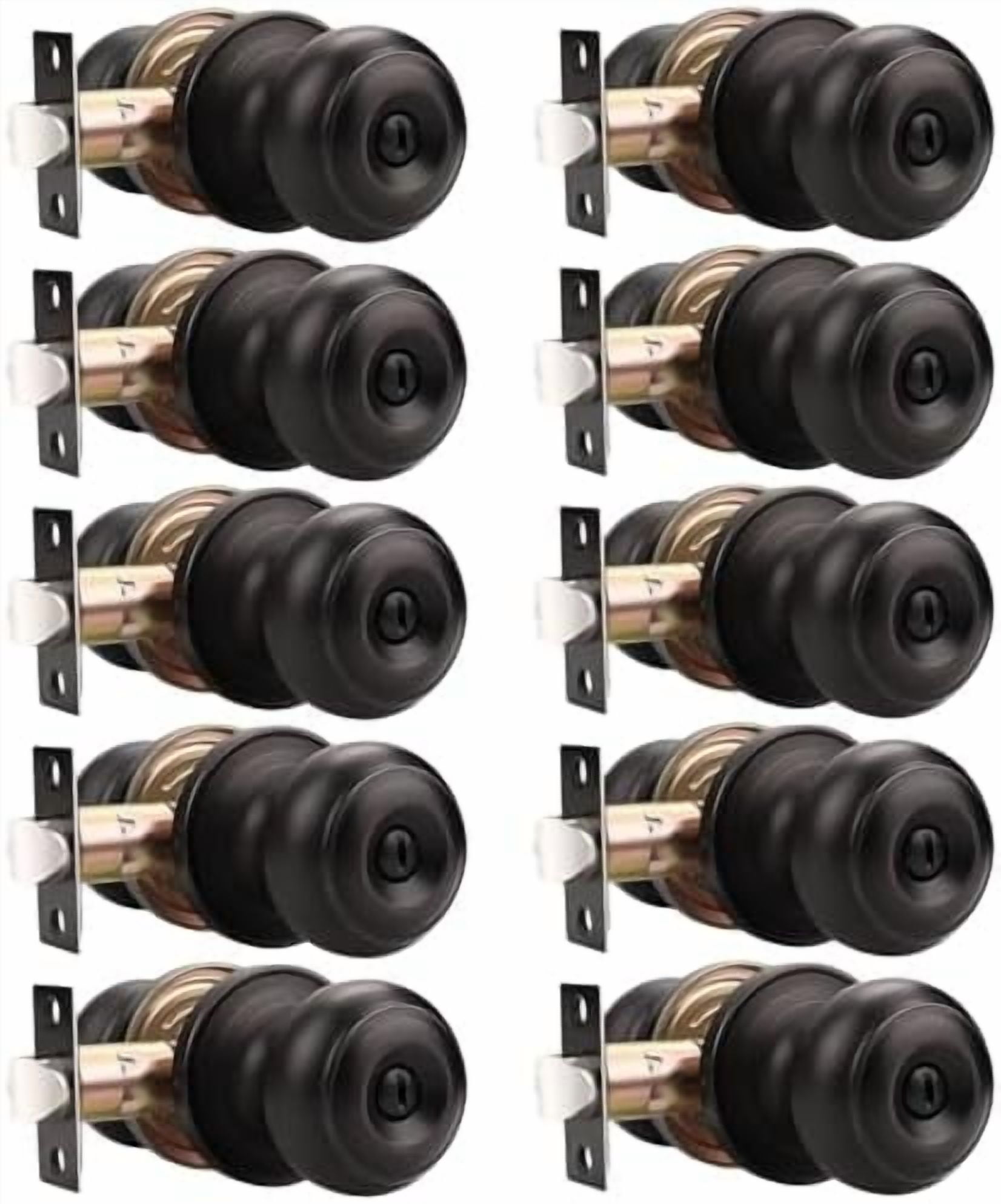 10 Pack Interior Bathroom Privacy Keyless Doorknobs Door Lock Lockset ...