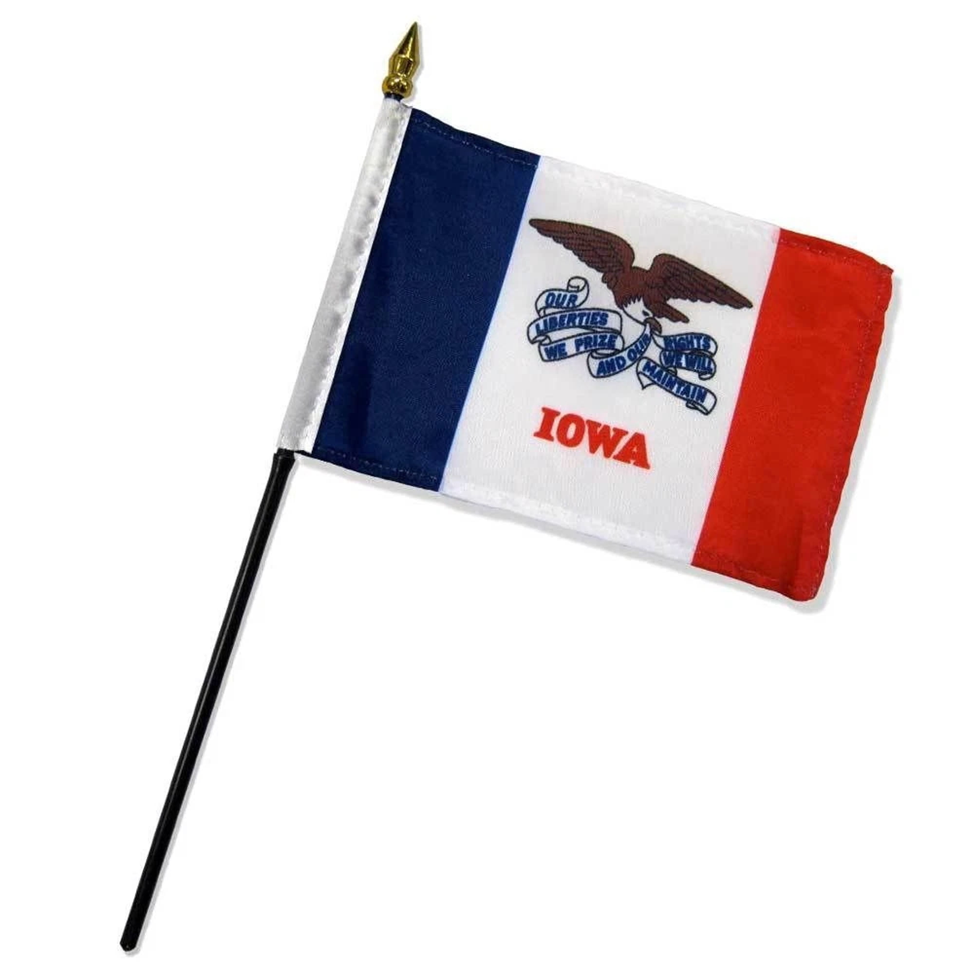 10 Pack Iowa State Flag 4"x6" Desk Table Stick - Walmart.com