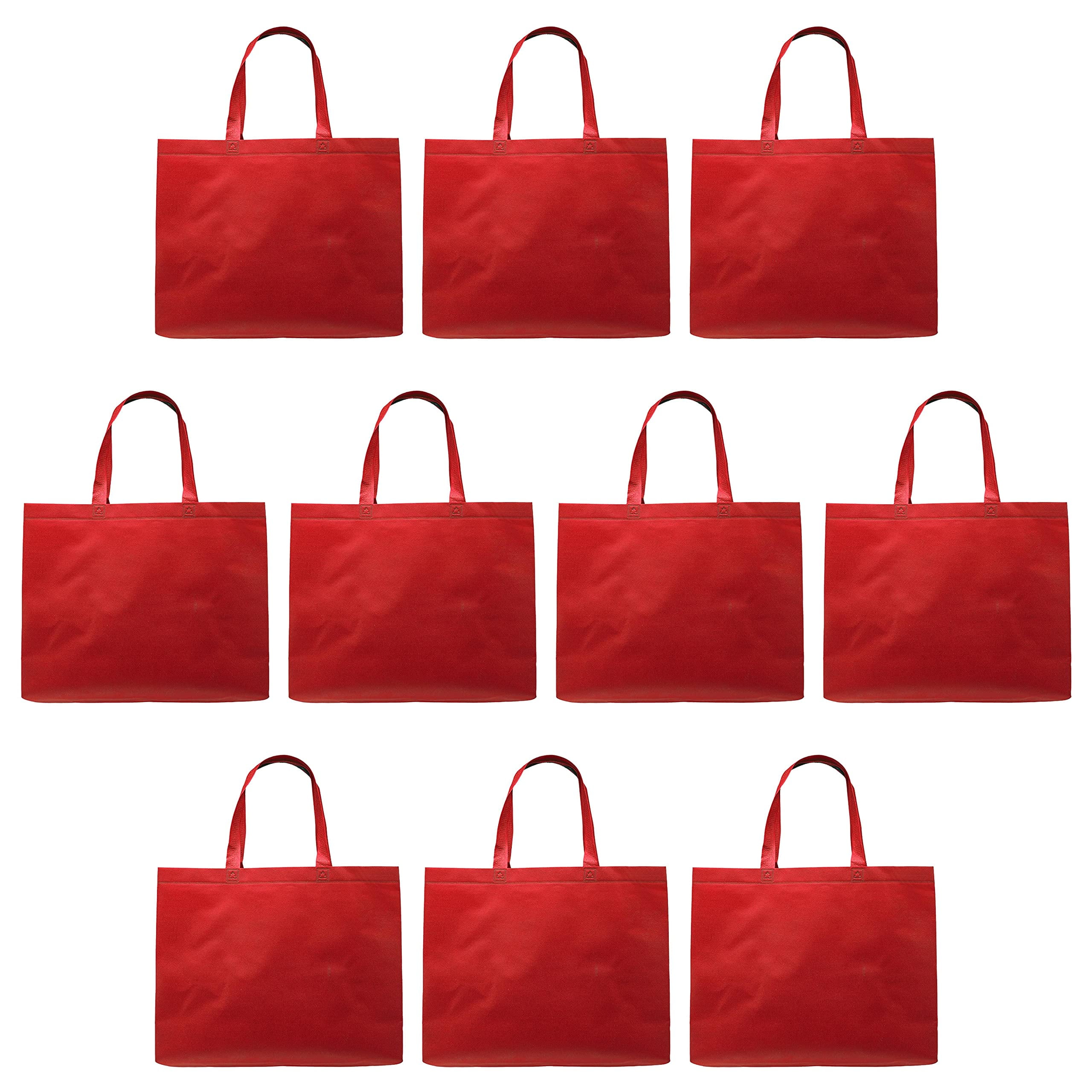 10 Pack Jumbo Reusable Grocery Tote Bags, Heavy Duty Shopping Bags Bulk ...
