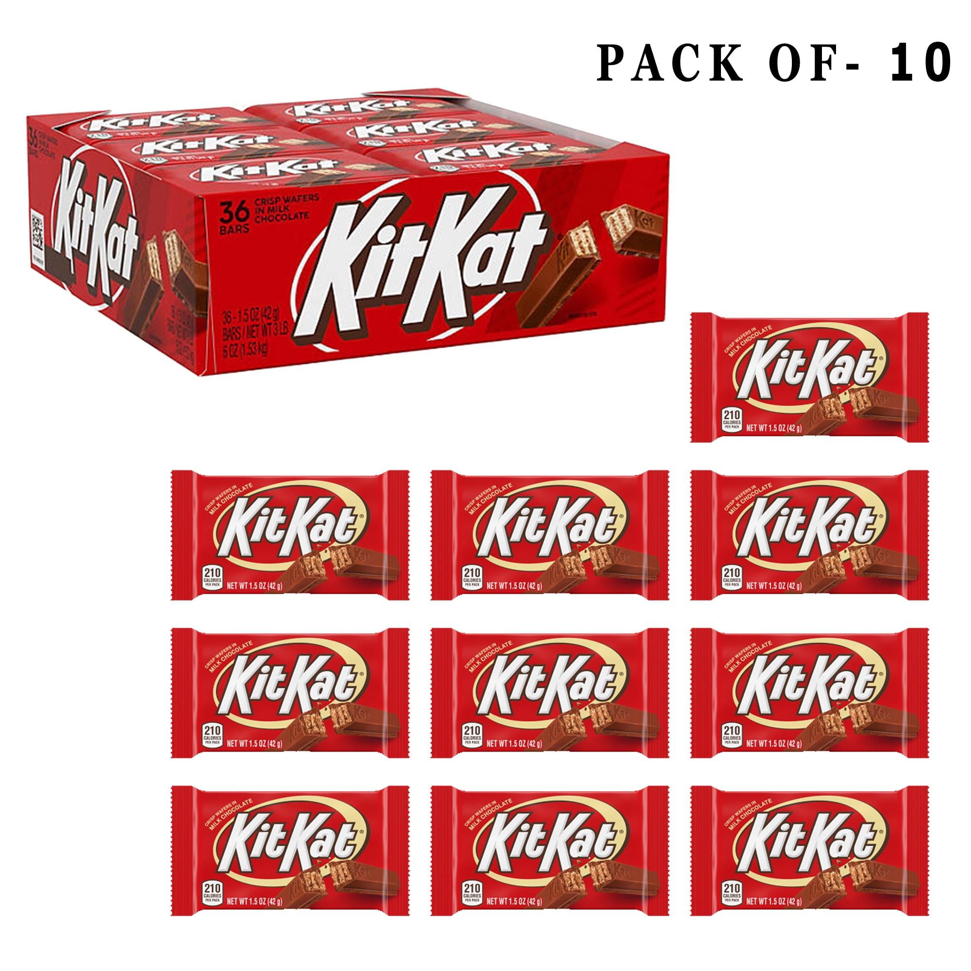 10 Pack KIT KAT Milk Chocolate Wafer Candy | 1.5 oz. Per Bar | Buy From ...