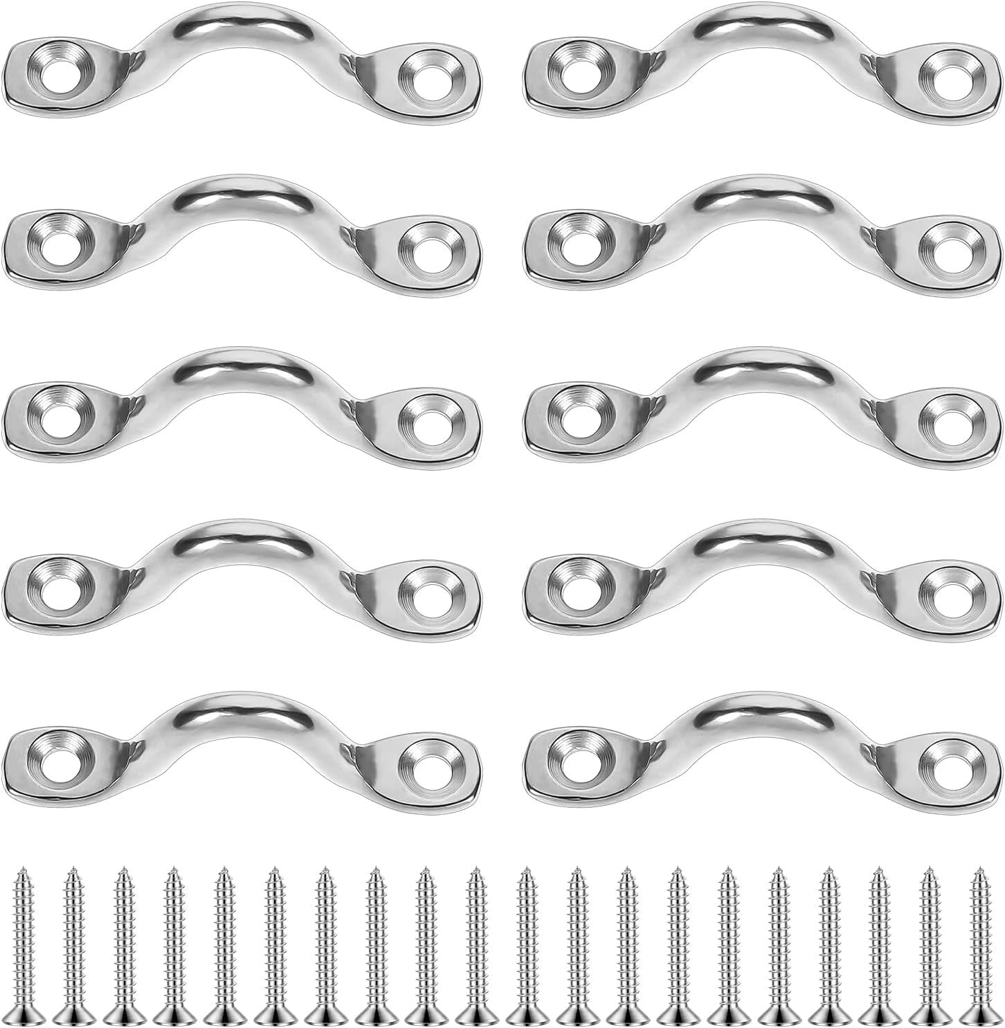 10 Pack Kayak Eyelets Kayak Pad Eye Tie Down Deck Loops Metal Kayak ...
