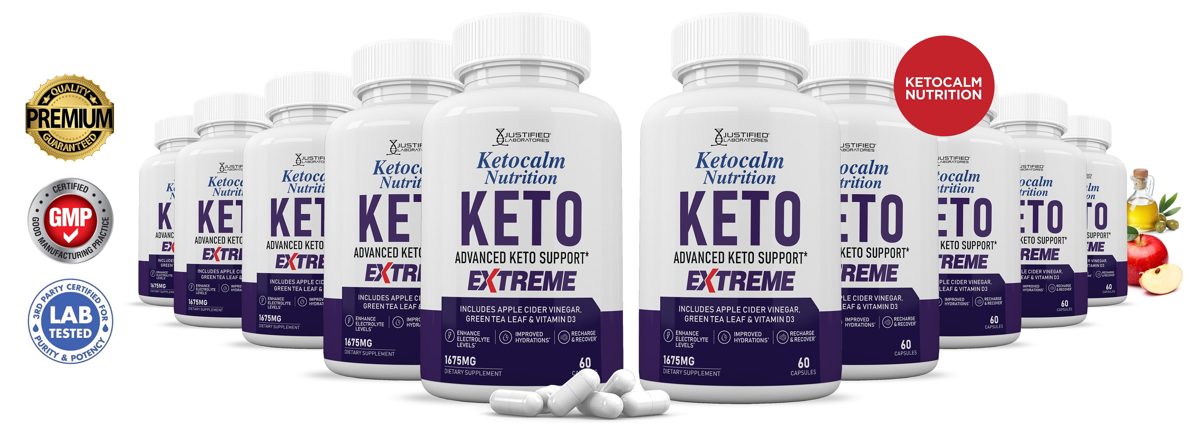(10 Pack) Keto Calm ACV Extreme Pills 1675mg Alternative to Gummies ...