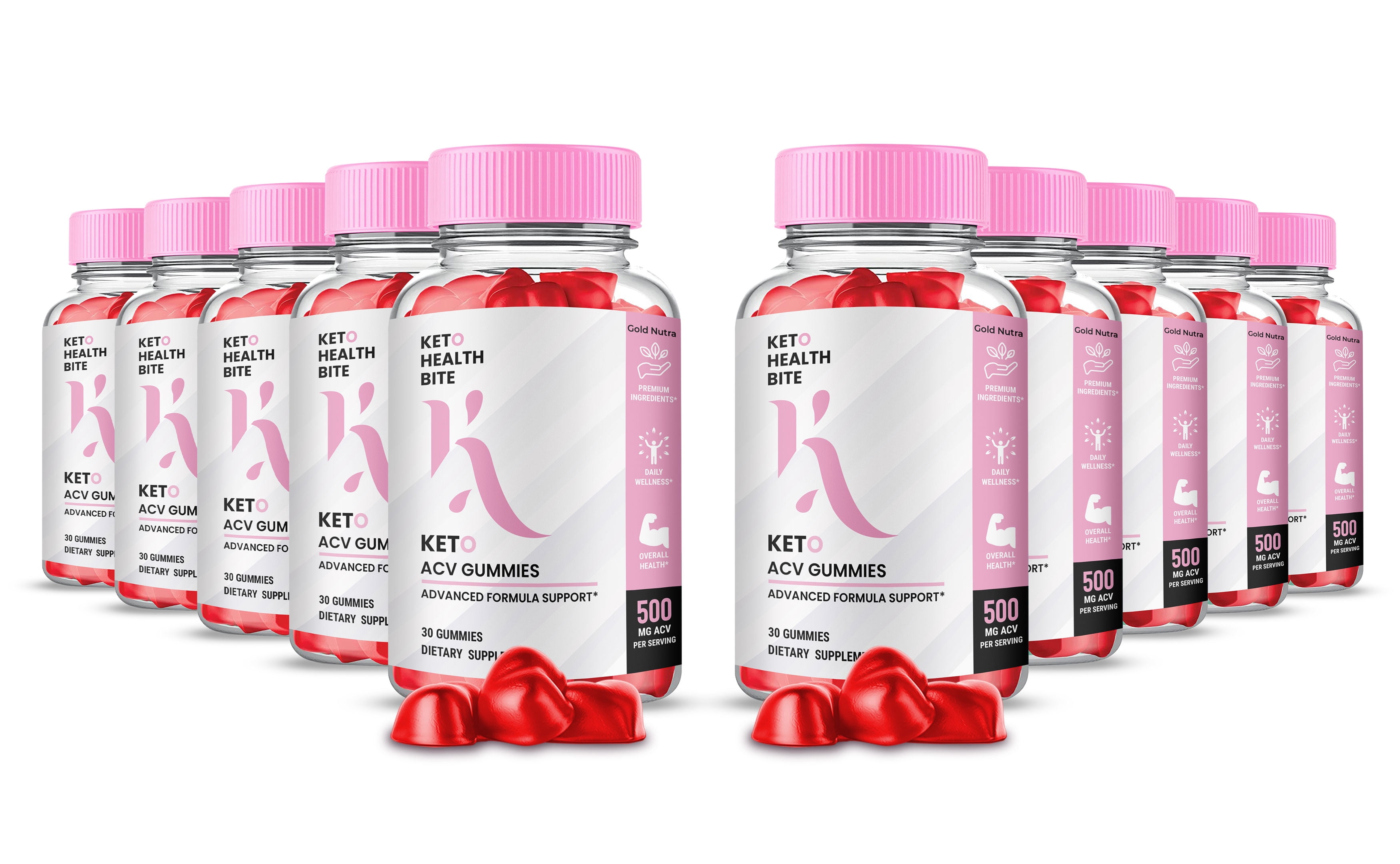 (10 Pack) Keto Health Bite ACV Gummies, Maximum Strength, KetoHealth ...