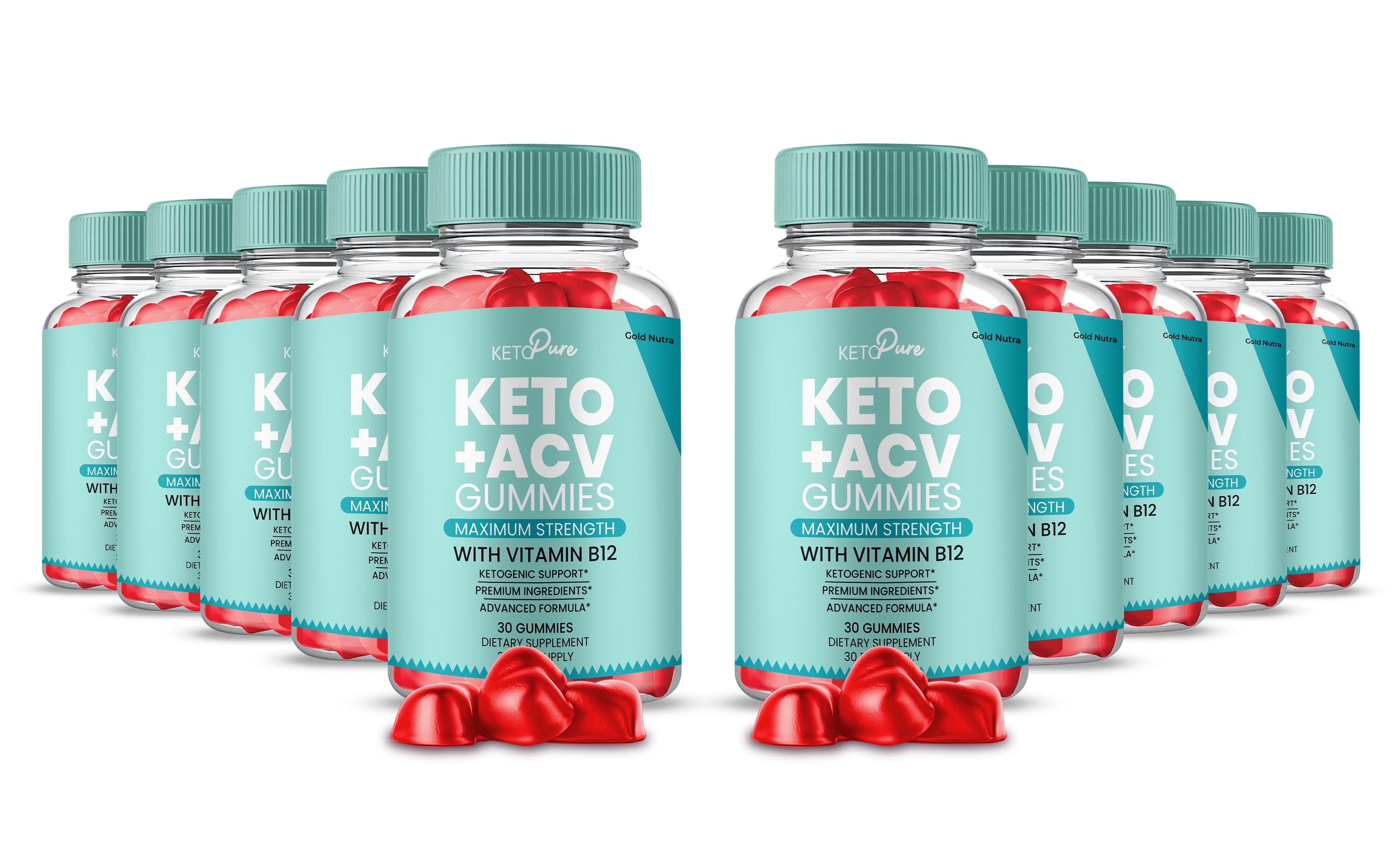 (10 Pack) Keto Pure ACV Gummies, Keto Pure Keto + ACV Gummies, Maximum ...