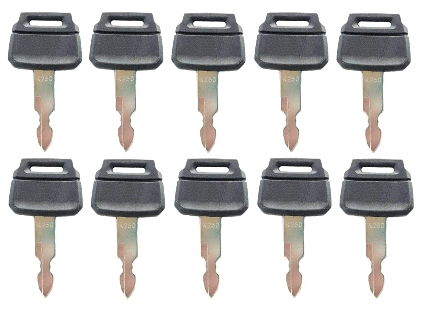 10 Pack Keys for Kobelco New Holland Case Excavators Kawasaki Loader ...
