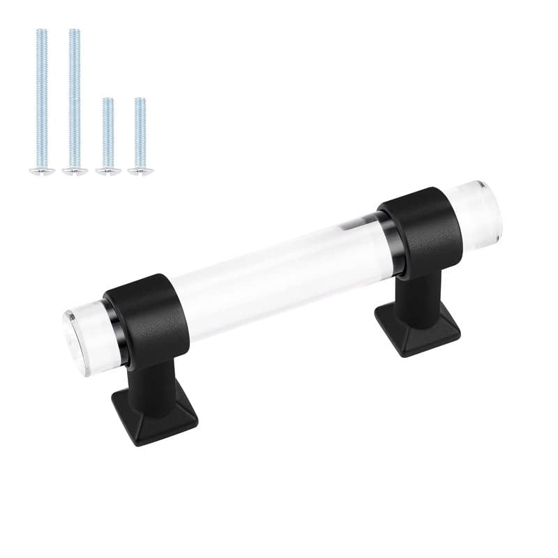 10 Pack Kitchen Cabinet Pulls 3-1/2 Inch Hole Center, Black Cabinet ...