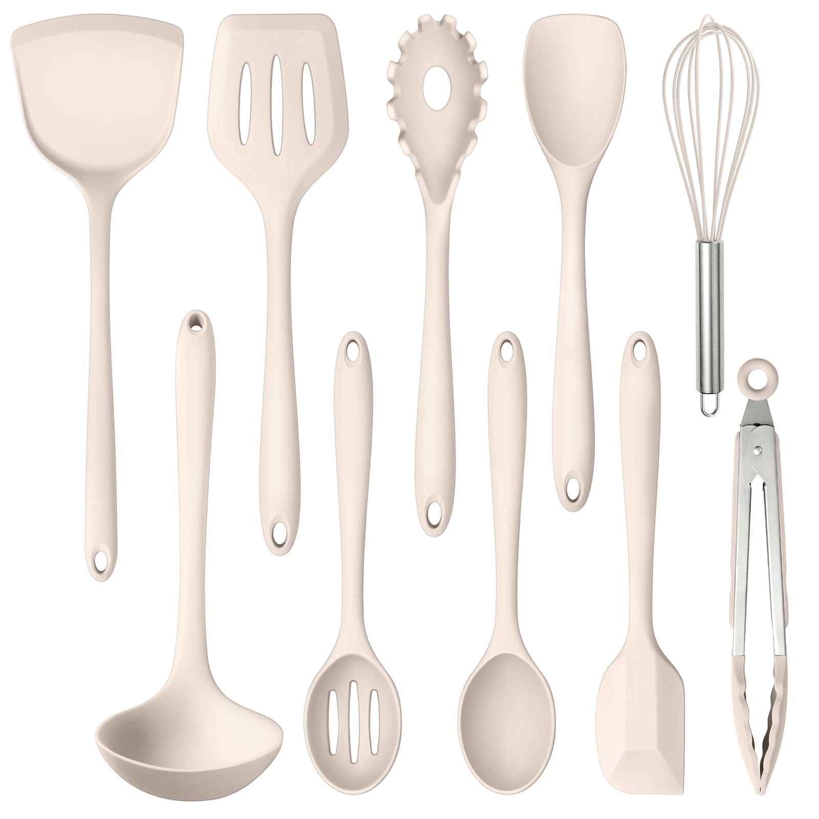 10 Pack Kitchen Utensils Set For Cooking, Silicone Cooking Utensils Set ...