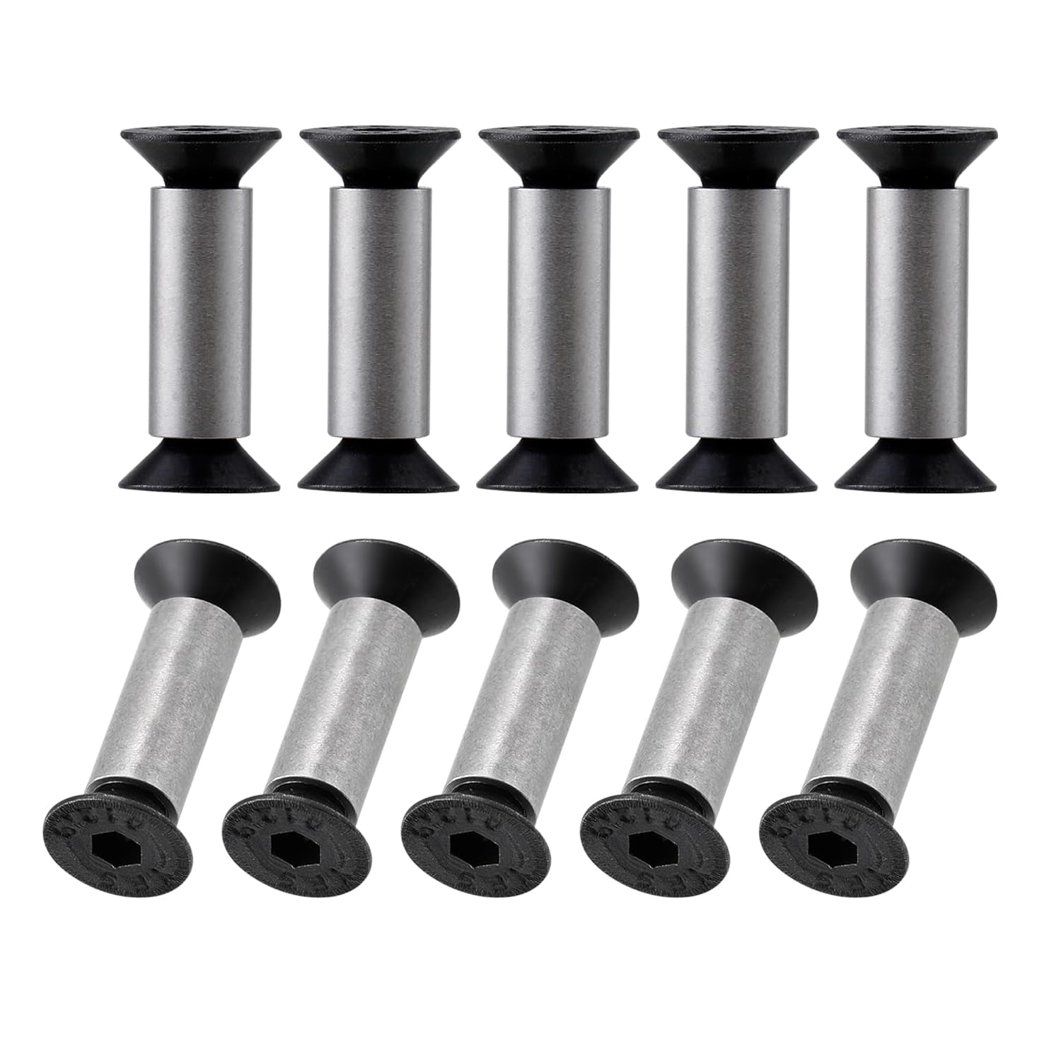 10 Pack Knife Handle Screws, Rivets, Bolts, Black Hex Flat Head Screws ...