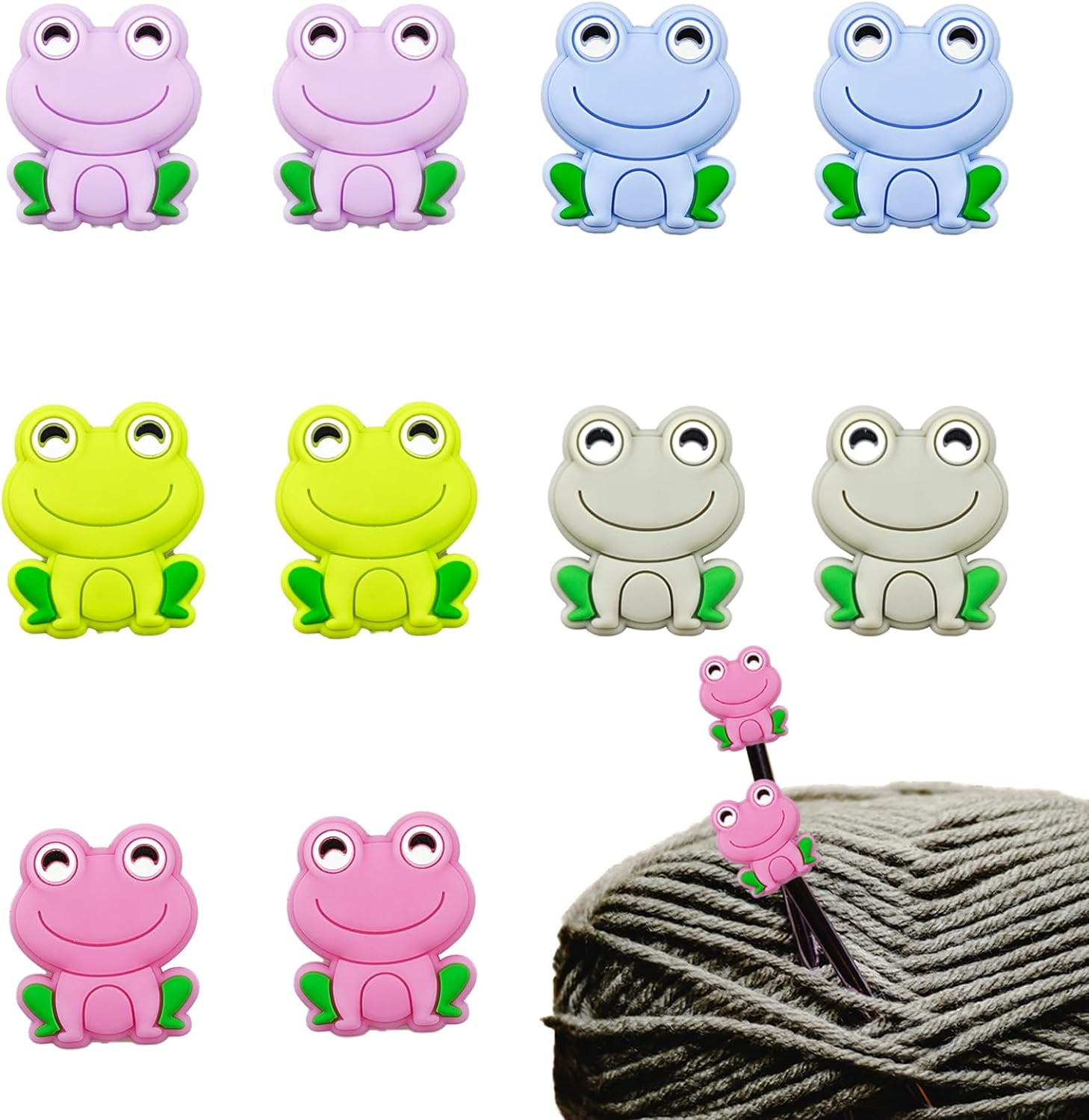 10 Pack Knitting Stitch Stoppers, Spring Needle Stopper Knitting ...