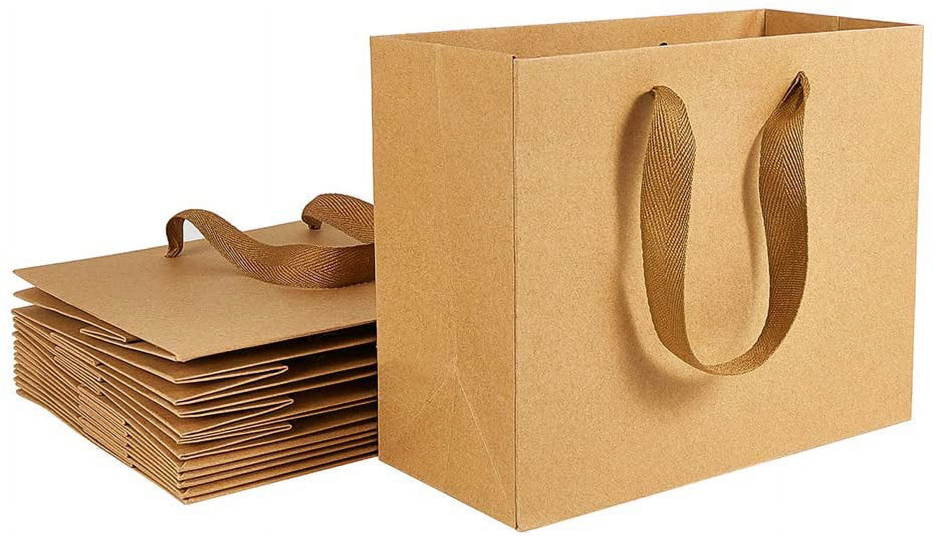 10 Pack Kraft Paper Shopping Bags Paper Bags with Handles Gift Bags ...