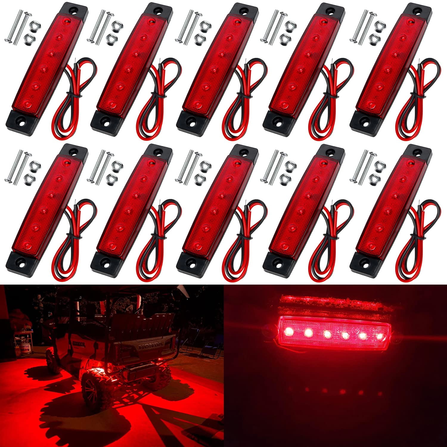 10 Pack LED Rock MMF7 Strip Lights Waterproof Exterior Interior Lights ...