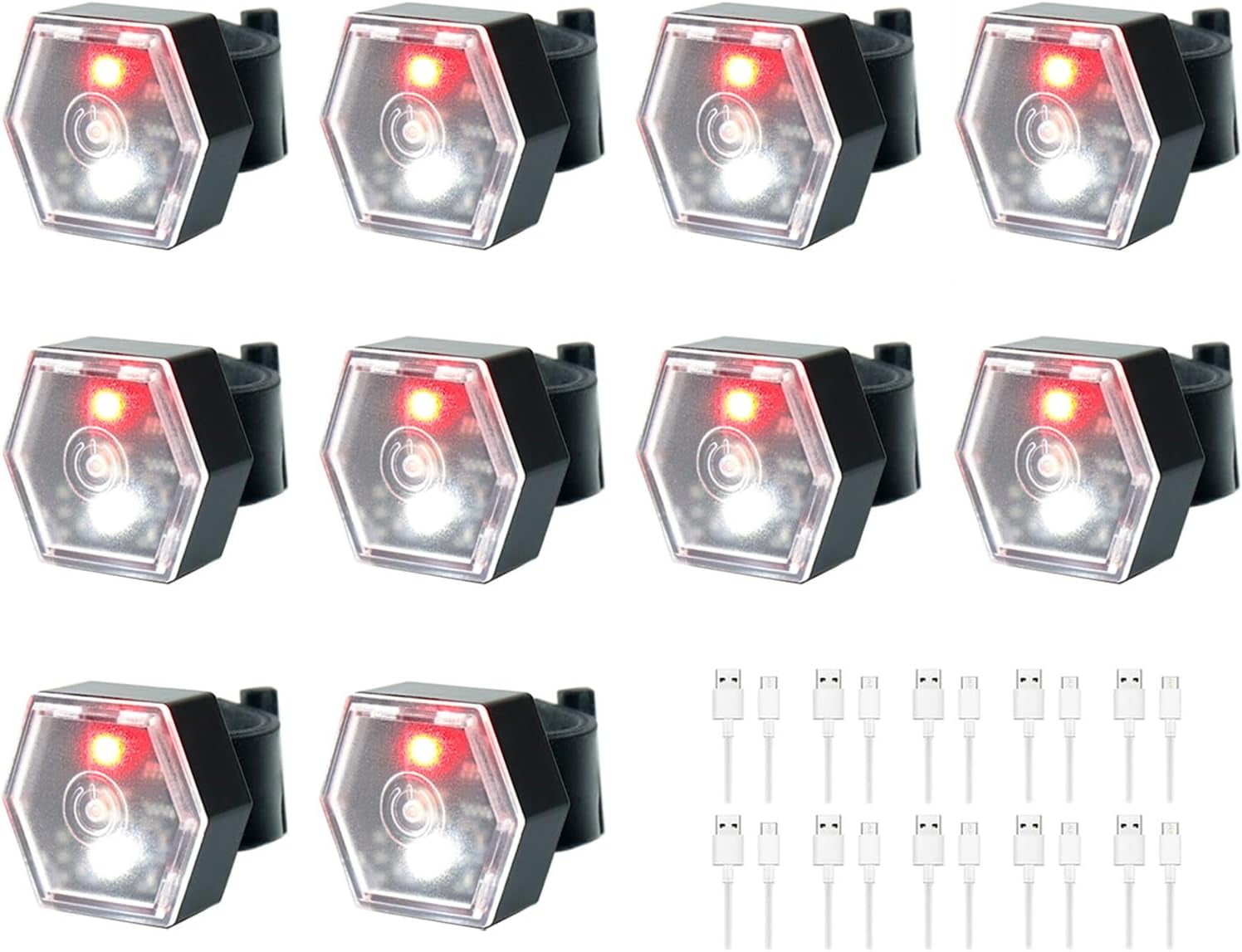 10 Pack LED Safety Light, Running Lights for Runners LED Bike Tail ...