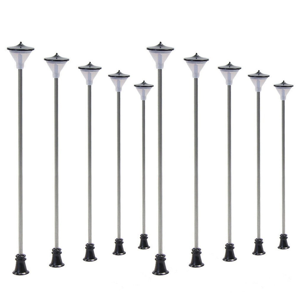 10 Pack LED Street Lights for 1:100 Scale Model Railway and Garden ...