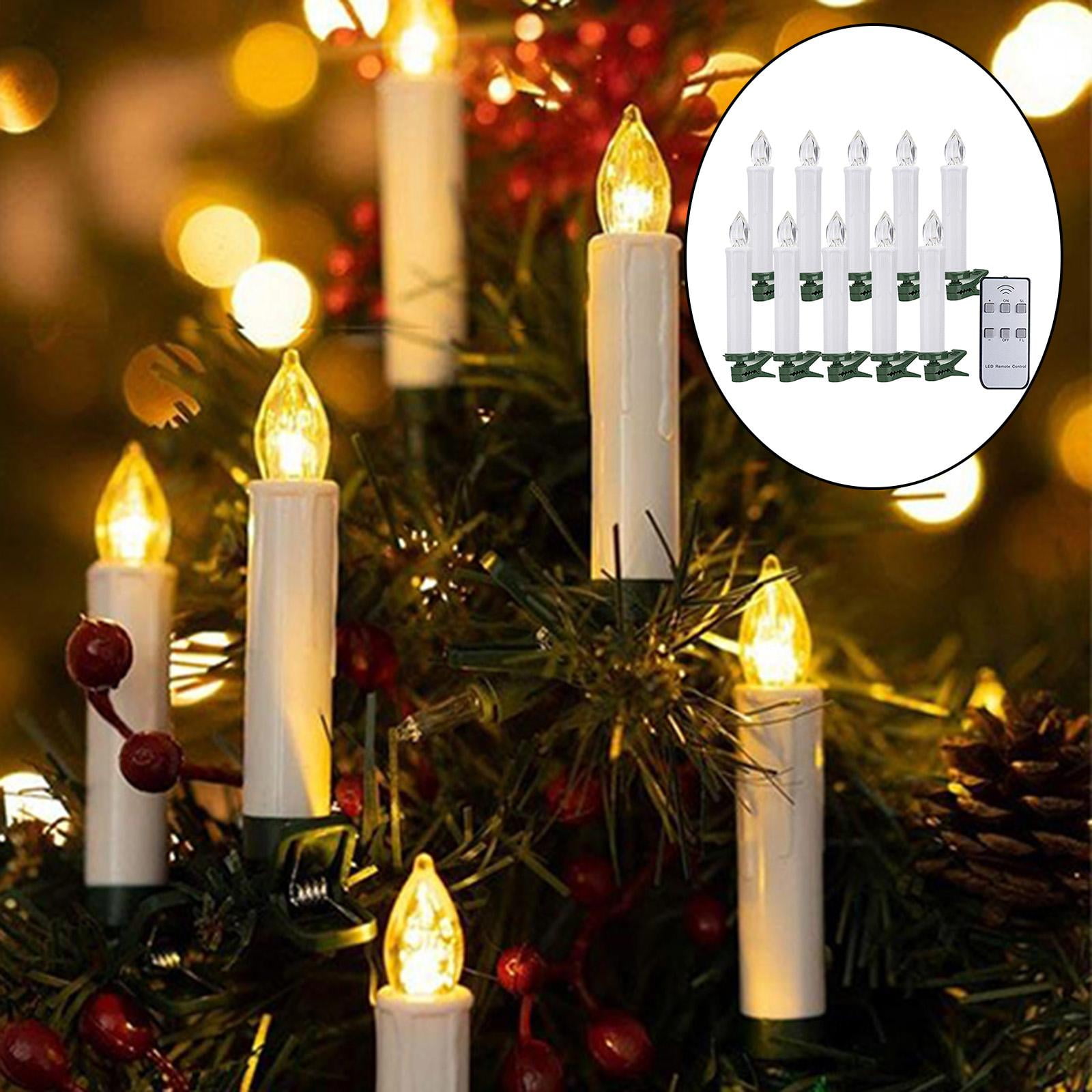 10 Pack LED Taper Candles Light, Battery Powered Flameless Candles with ...