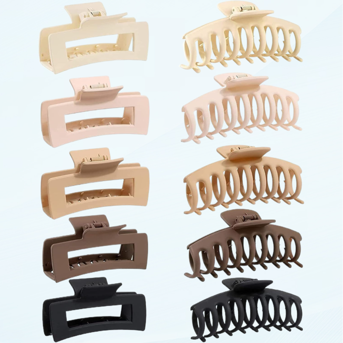 10 Pack Large Claw Clips for Thick Hair, 4.3 Inch Matte Hair Clips ...