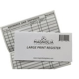 10 Pack Large Print Low Vision Checkbook Transaction Registers, Fits ...