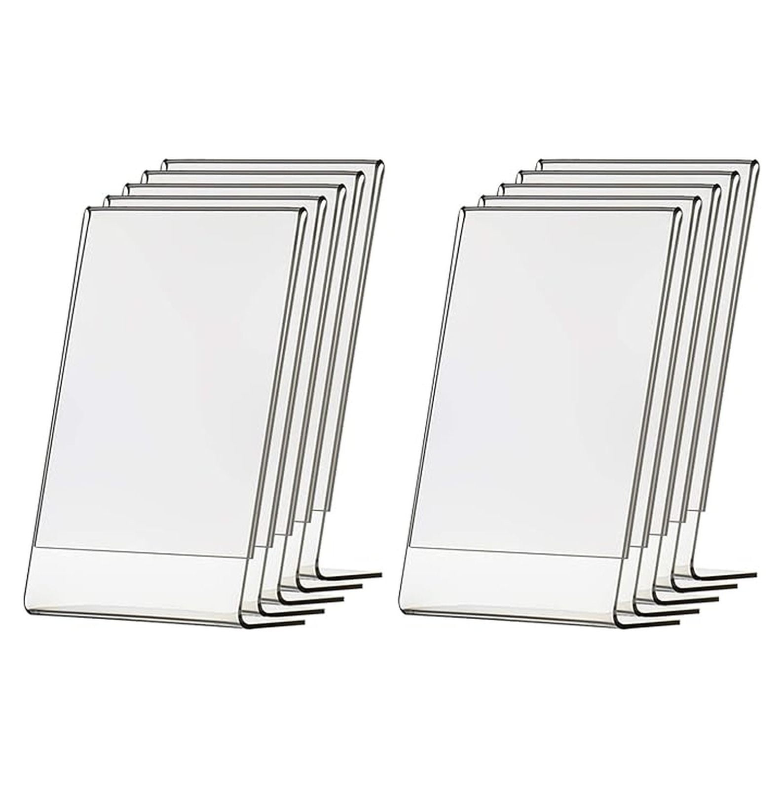 10 Pack Large Sign Holder 8.5" x 14" Vertical Side Loading Clear ...